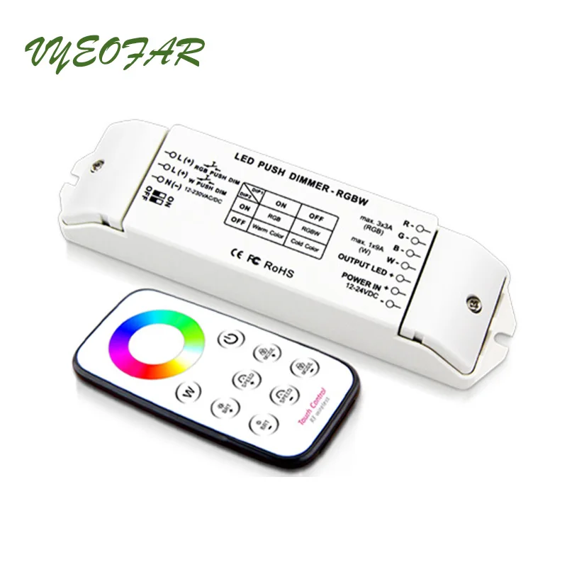 New Led RGB RGBW Strip Controller 12V 24V 3A*3CH 9A*1CH Output Multi ...