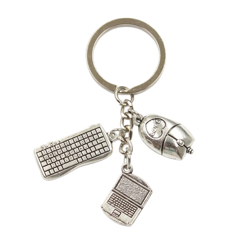 Dropshipping-Laptop-Computer-Mouse-Keyboard-Keychain-Fashion-Key-Ring ...