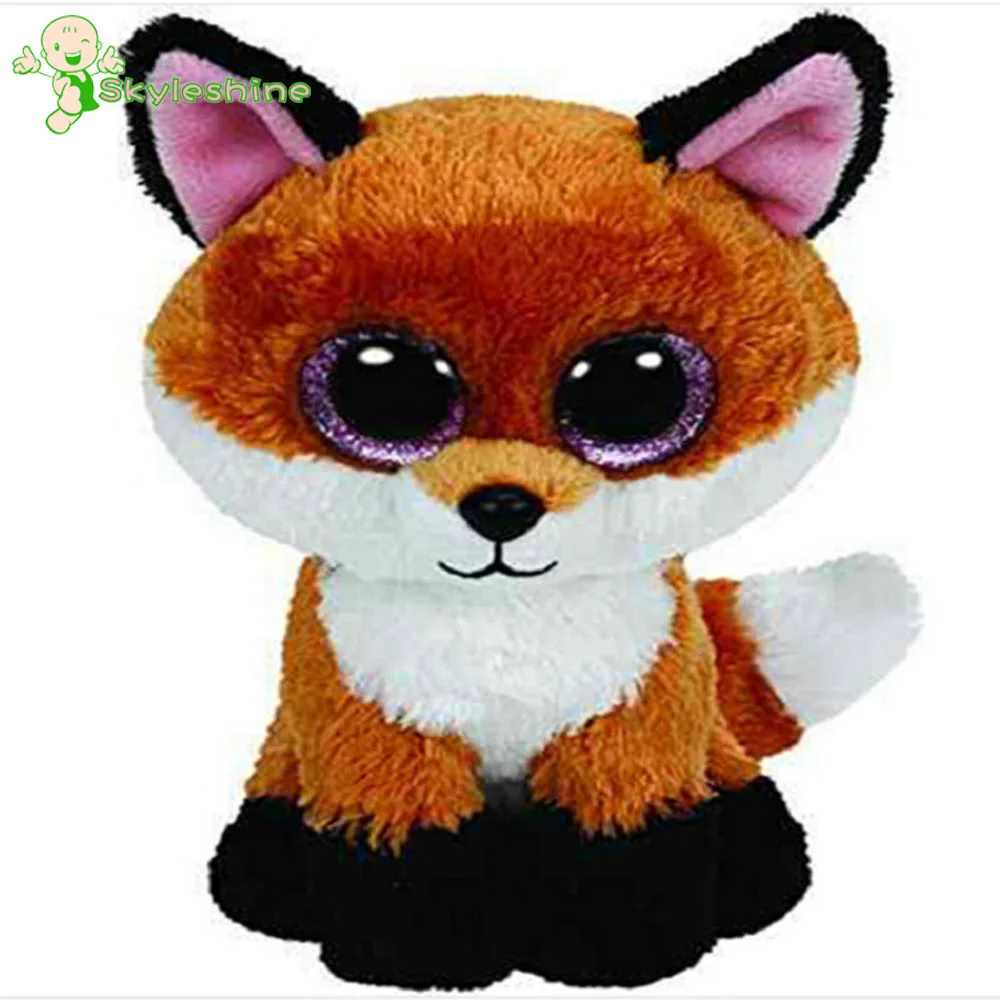 Skyleshine Big Eyes Stuffed Animal TY Beanie Boos Cute Foxes Plush Toys ...