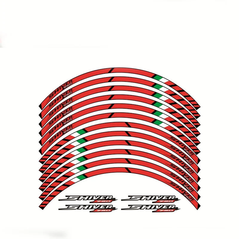 Motorcycle Wheel Decals Stickers Set Rim Stripes Laminated For APRILIA ...