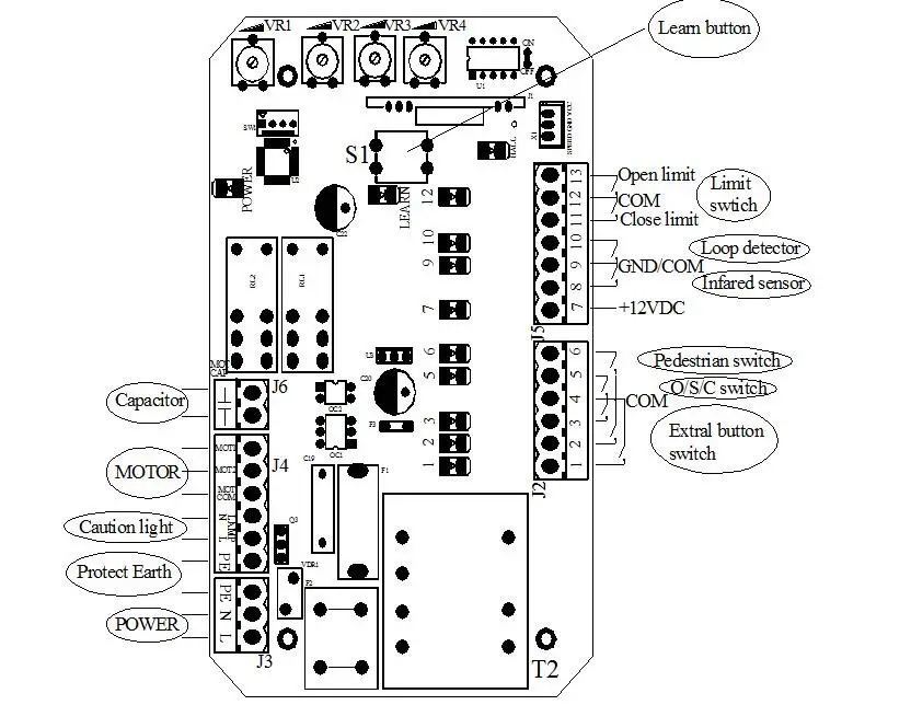 AC110v 220V 4 keyfob circuit board control card mother board for ...