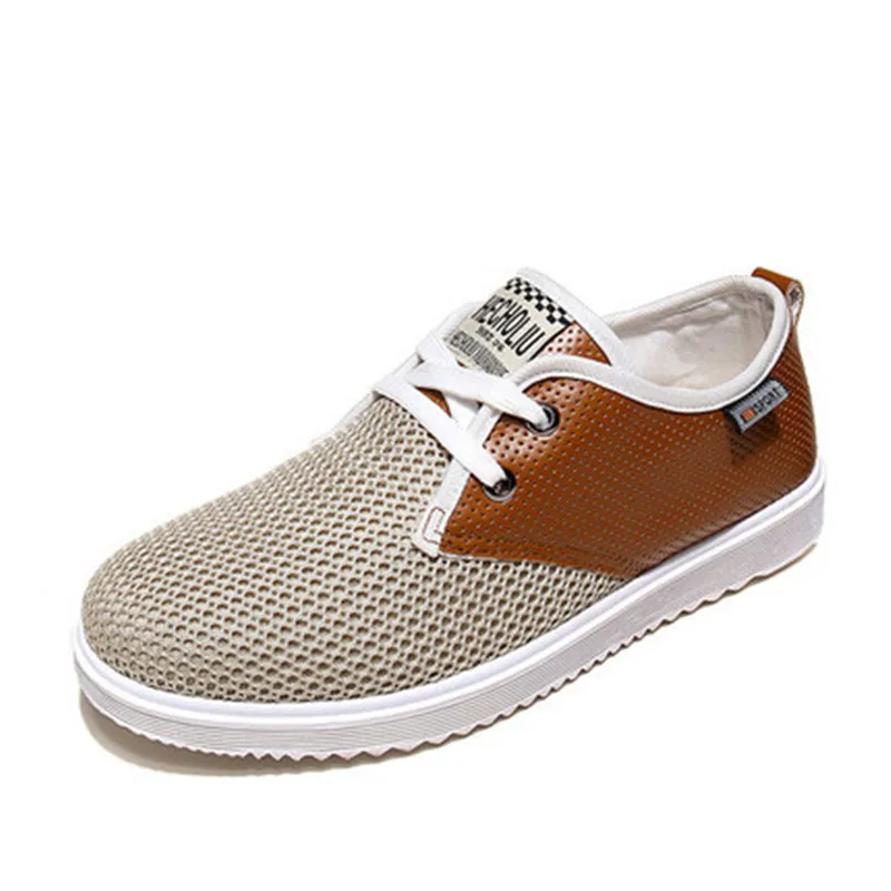 2017 Mens Summer Flats Fashion men's casual shoes cut outs breathable ...