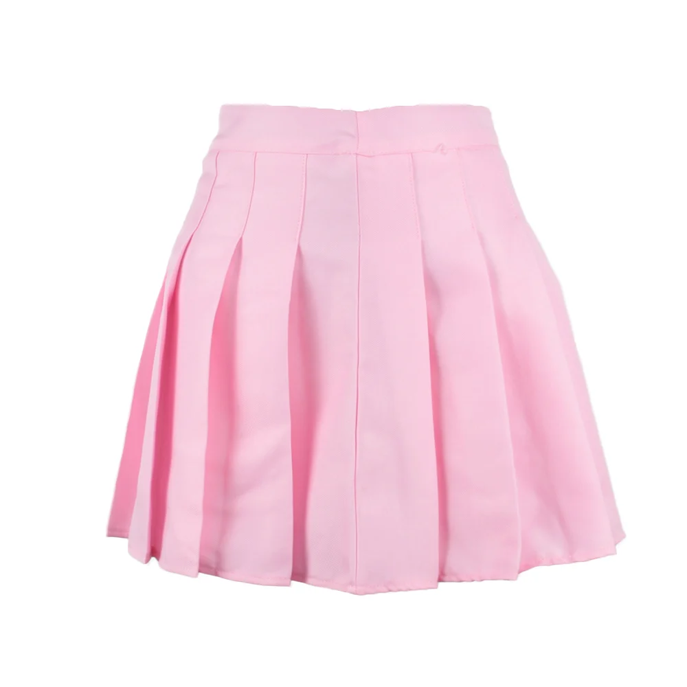 Preppy Style Women Fashion Solid Pleated Skirts Sexy Mini Anti Emptied