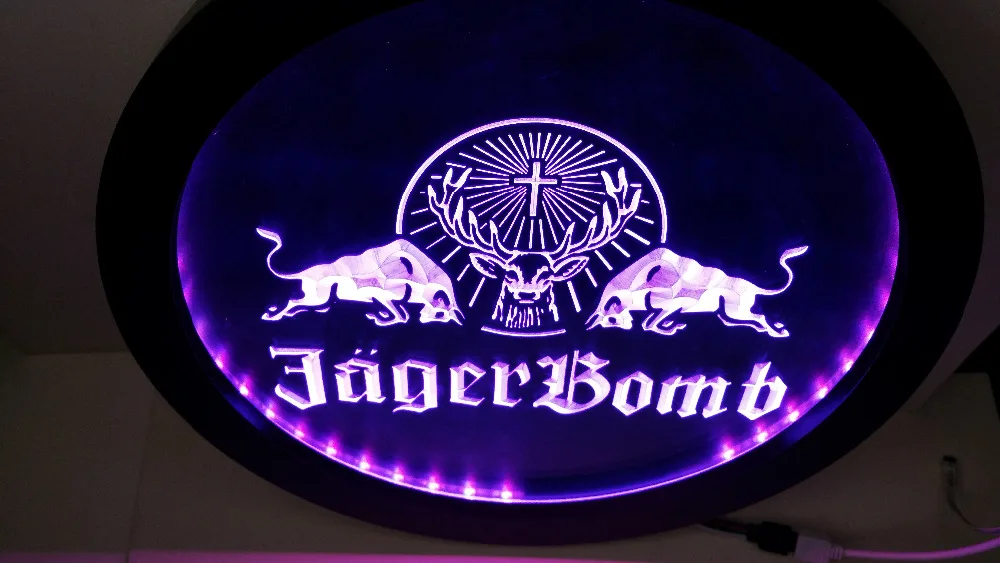 b271 Jagermeister Jager Bomb Bull Wine RGB led MultiColor the wireless ...