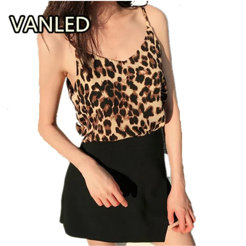 Buy 2018 Vintage Vest Woman Fashion Leopard Print