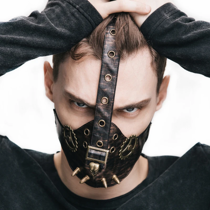 Leather Steampunk Mask Gothic Cosplay Retro Punk Rock Masks Men Women ...