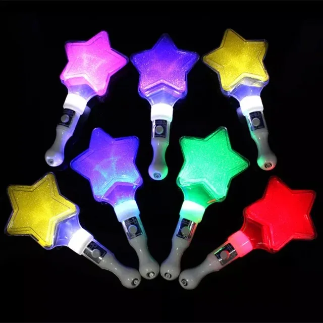Creative Five pointed Star Flashing Stick Cartoon Glowing Sticks LED ...