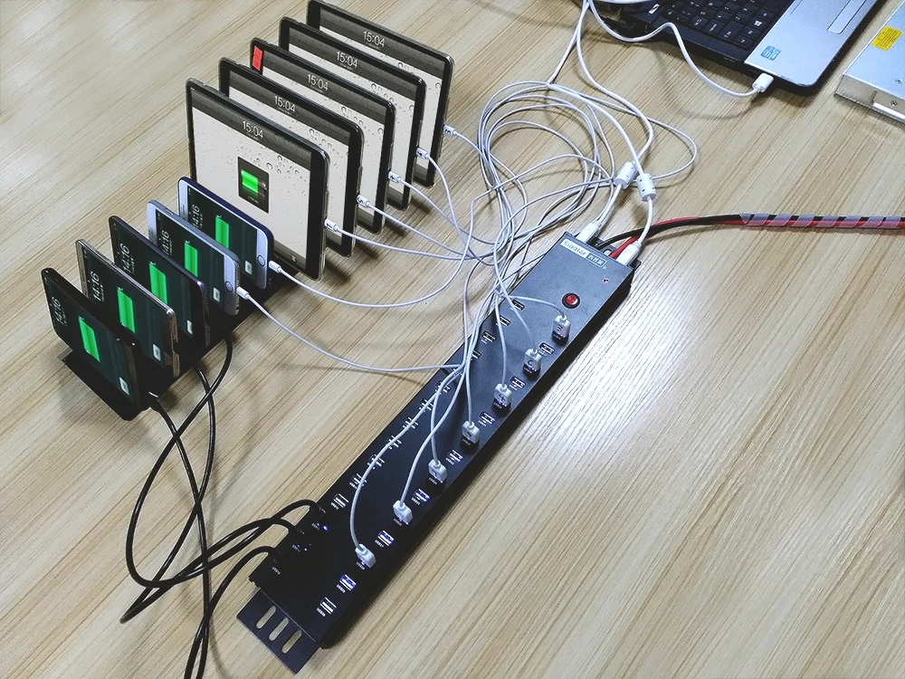 30 port USB 2. hub 30 port USB charging station quick charger for ...