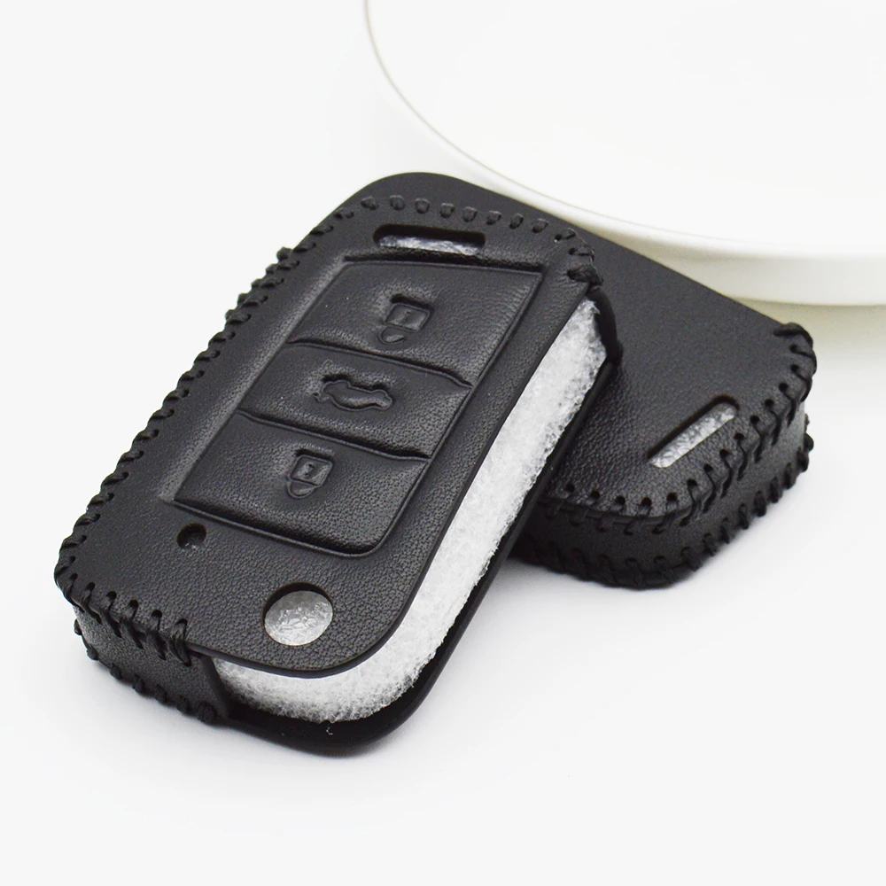 Leather Car Key Case Cover For Skoda Kodiaq Octavia 1 2 A5 A4 A7 Rapid ...