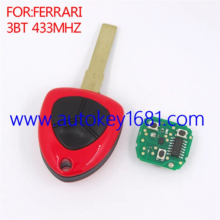 Remote control car key for Ferrari F430 2005 2009 3 button 433MHz|key ...