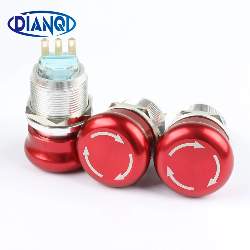 22mm Metal aluminum Emergency stop switch Push Button Switch latching ...