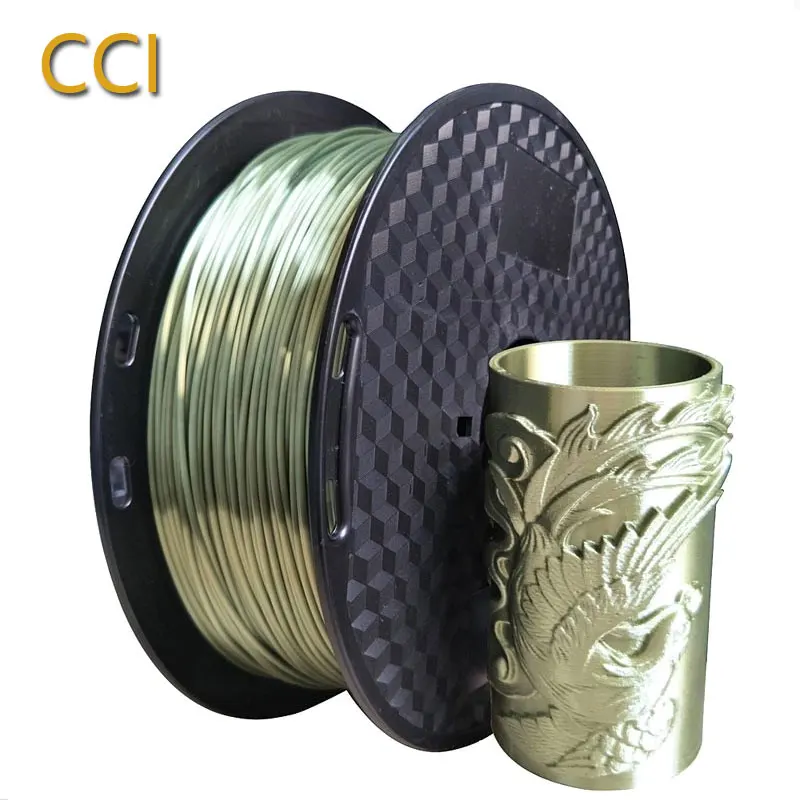 Silk bronze pla filament 1.75mm 1kg 3d printer silky bronze shine shiny ...