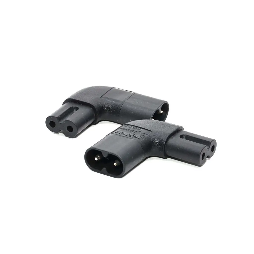 IEC 320 C7 C8 Figure 8 left right angle AC Power adapt C7 TO C8 PLUG ...