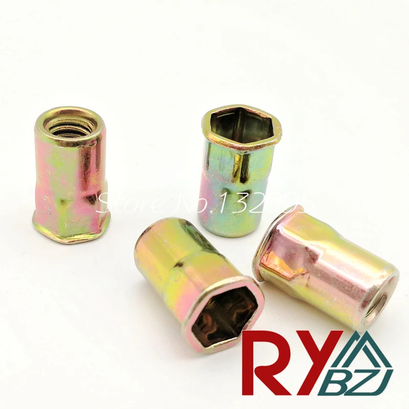 Rivet Nut Insert nut Carbon steel Reduce head Hex rivet nut M4 M5 M6 M8 ...