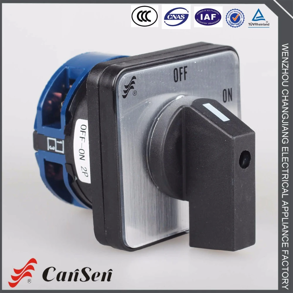 32A Rotary Cam Switch OFF-ON 2 position 2 Poles 4 terminals ON/OFF main ...