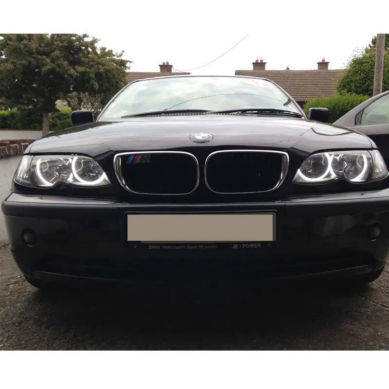 Хорошее качество 2*131 мм+ 2*146 мм для BMW E46 фары без проектора Halo ...