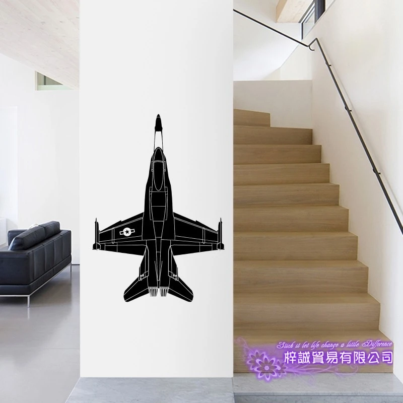 Home & Living Airplane Decoration Airplane Vinyl Decals Aircraft Wall ...
