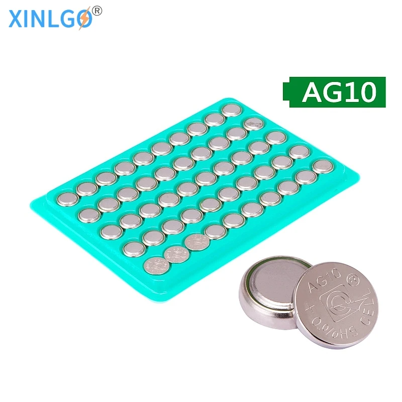 50pcs Lr1130 Ag10 Batteries 1.5v Alkaline Button Cell Battery For Watch ...