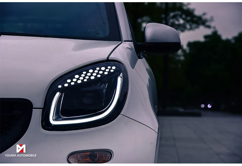 Car Styling Head lamp light for Smart Headlights 2015-2020 Smart W453 ...