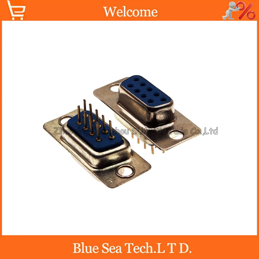 20pcs New RS232 serial port connector DB9 female socket/Plug connector ...