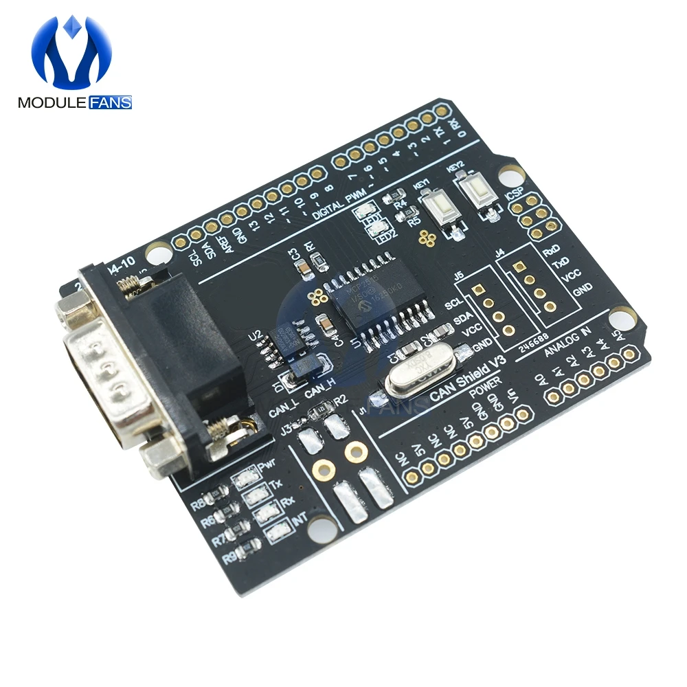 Loriver SPI MCP2515 EF02037 CAN-Bus Shield Controller Kommunikationsgeschwindigkeit Hoch Arduino ...