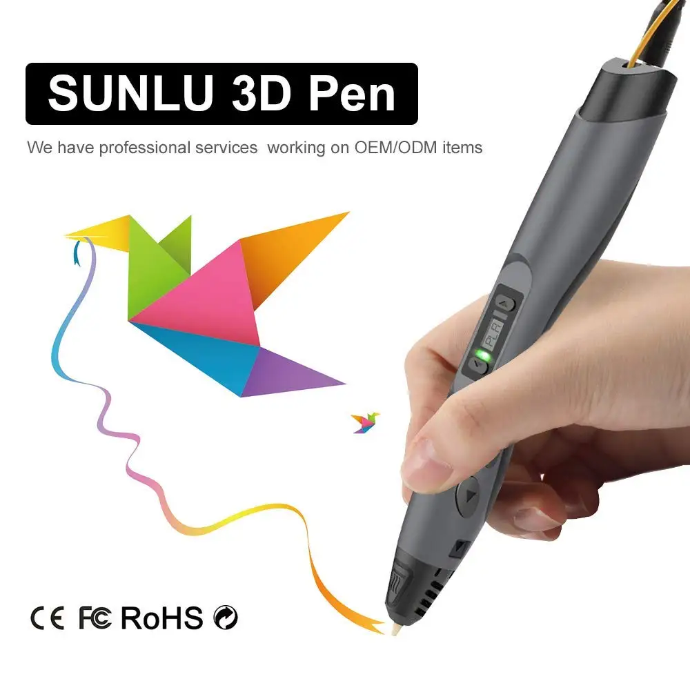 SUNLU SL-300A 3d pen DC 5V 2A 3D Drawing Pen for kids DIY gift doodling ...