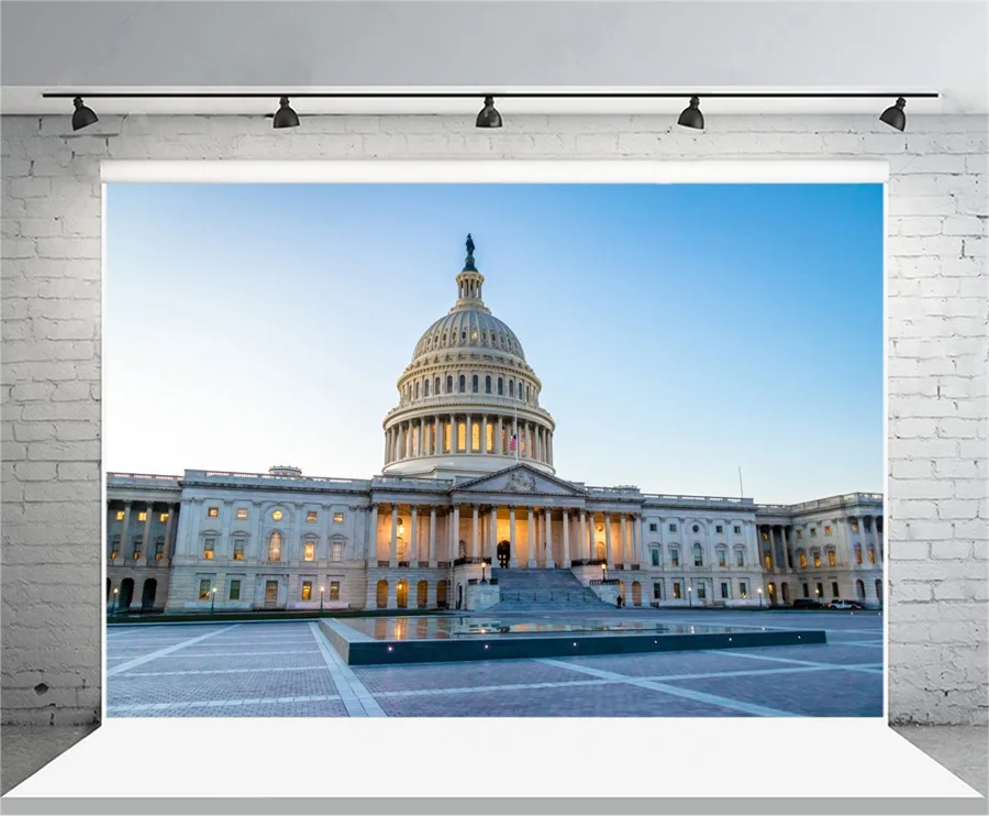 Laeacco Sunset US States Capitol Building Photography Backgrounds Vinyl ...