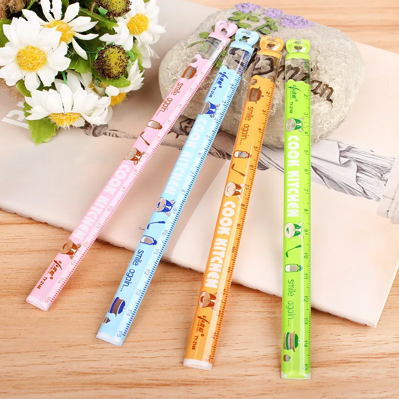 2 PCS/Lot New Love Mini Ruler Learning A Good Helper 15 Cm Children's ...