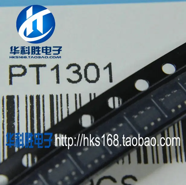 (2PCS) New original PT1301 printing: 1301 DC DC boost chip SOT23 6 pin ...