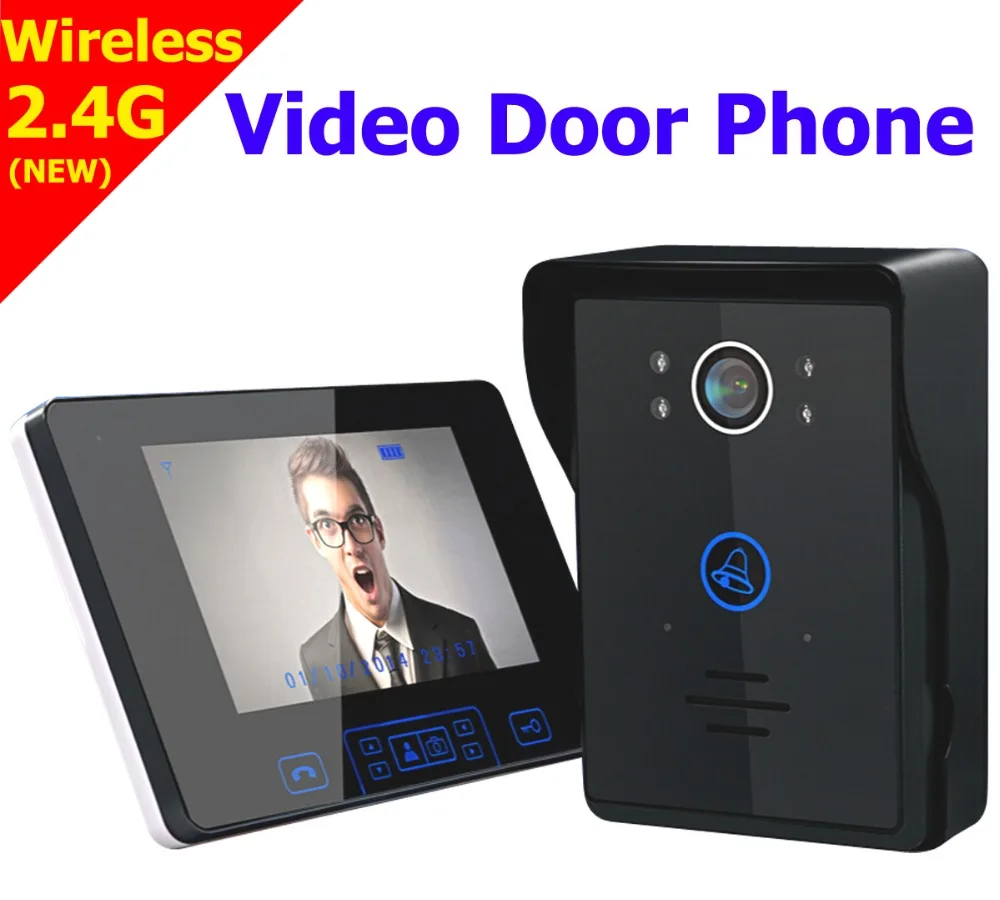 Shipping Free Wireless Touch Key 7 inch LCD Video Door Phone Intercom ...
