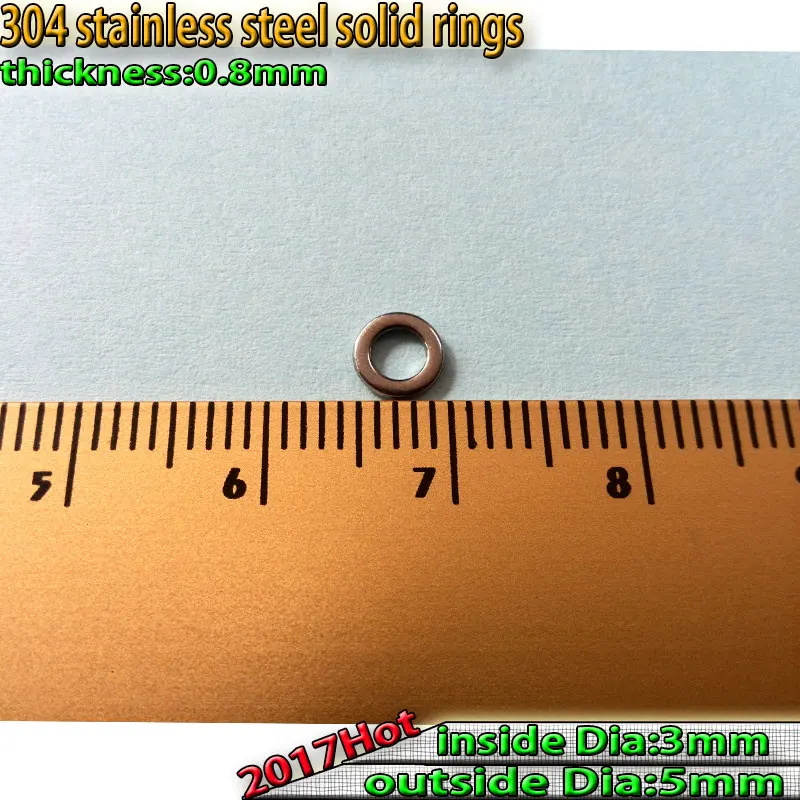 2017new Fishing Solid Ring 0.8mm3.5mm5.5mm Good 304 Stainless Steel ...