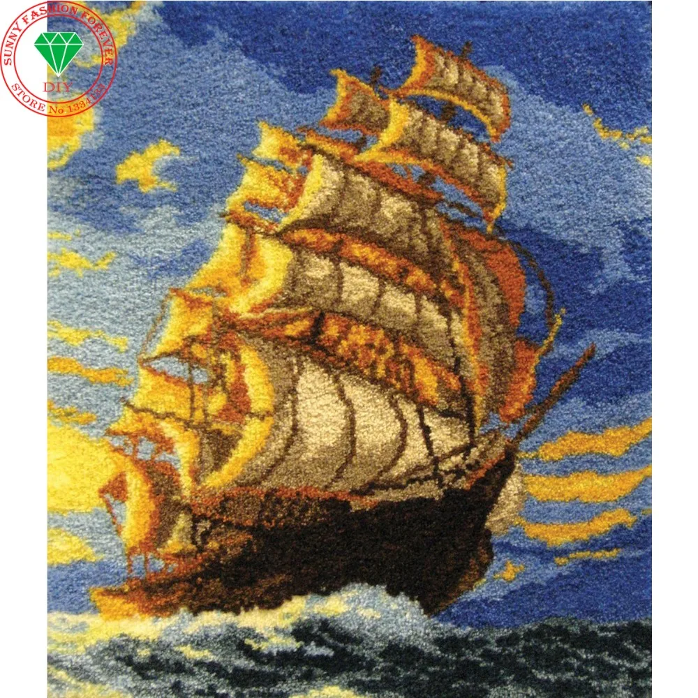 DIY Kits Unfinshed embroidered carpet 3D embroidery carpet cross stitch ...