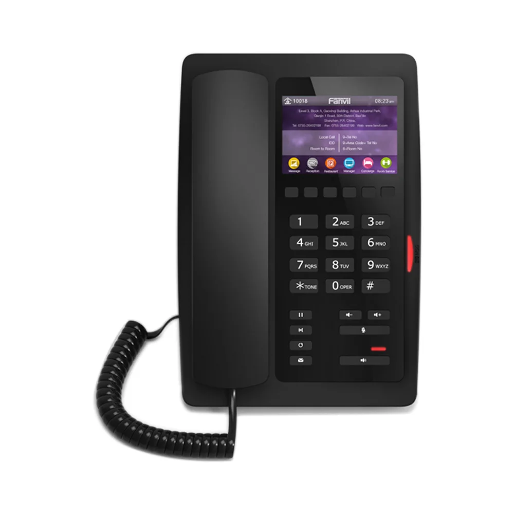 Hotel IP Series Phone H5 HD Voice With 3.5 Inch Color Screen And 6 Soft Keys Programmable ...