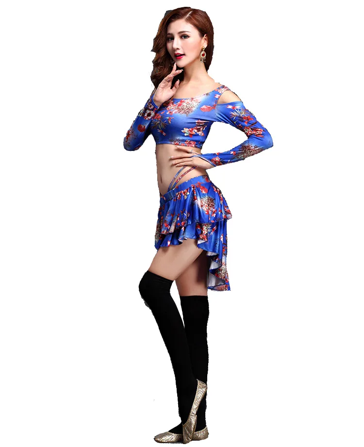 Belly Dance Costume Indian Bollywood Bellydance Skirt Cloth Long Sleeve