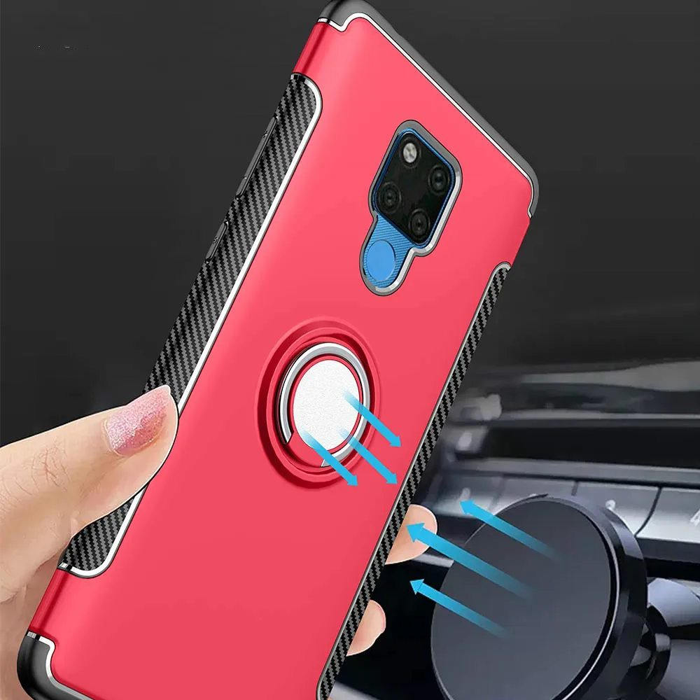 Hybrid Case for Huawei Mate 20X Magnetic Car Holder TPU+PC Silicone ...