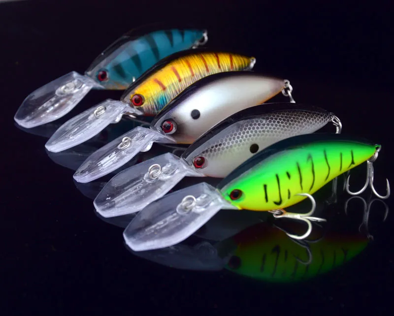New 5pcs Deep Diving Hard Fishing Lures 11cm/18g Crank Baits Artificial ...
