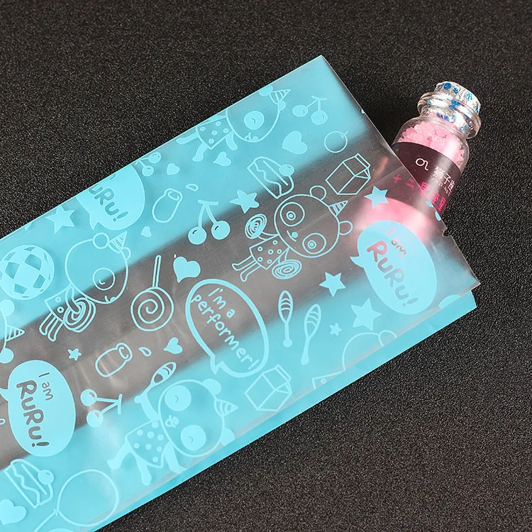 300 x Plastic Biscuit Cookie Bag Baking Packs Sac Plastique Cute Blue ...