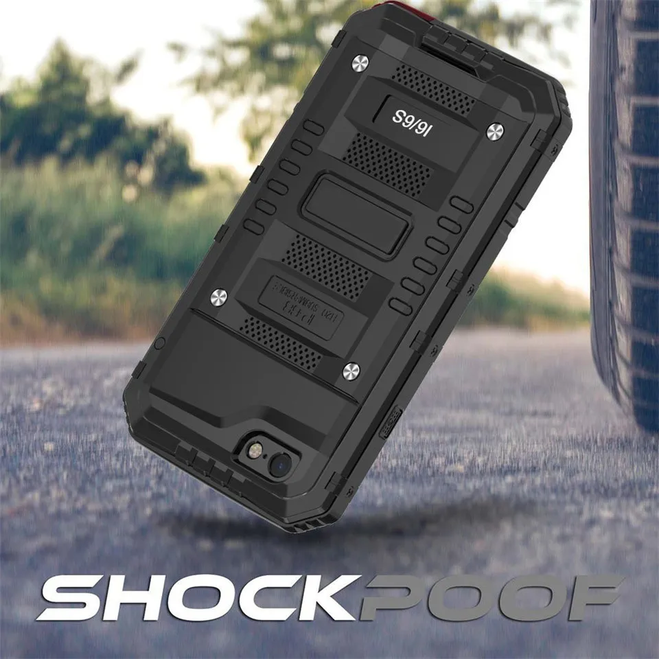 IP68 Armor Waterproof Shockproof Rugged Metal Case for iPhone 13 12 11 ...