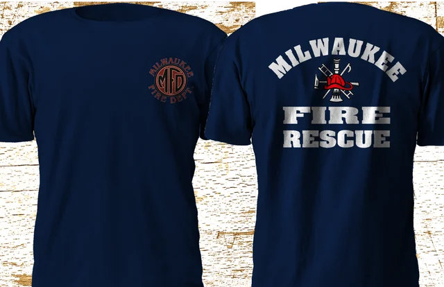 Fashion New MILWAUKEE Wisconsin Fire Rescue Department Firefighter Navy ...