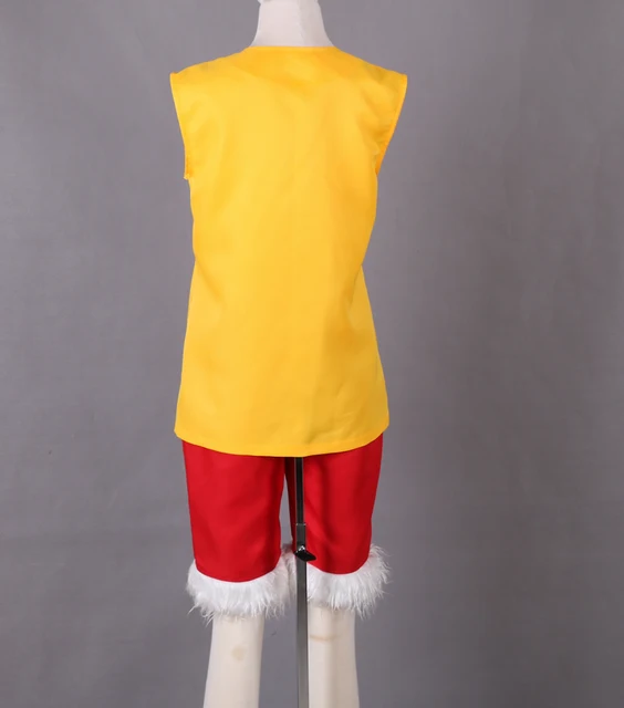 One Piece Anime Monkey D Luffy Yellow Cosplay Costume - AllCosplay.com