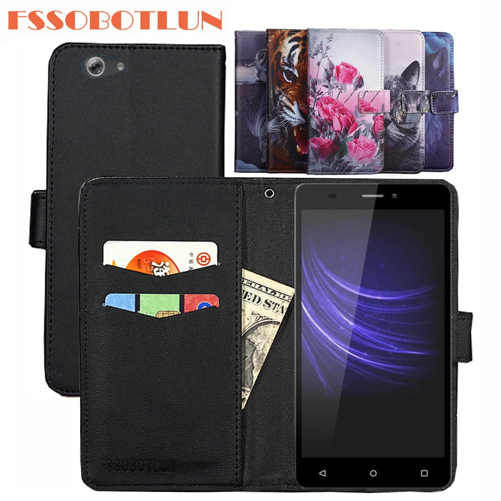 FSSOBOTLUN para DEXP B160 PU cuero Retro tapa magnética moda cartera teléfono funda Kickstand ...