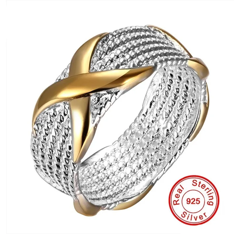 GALAXY Classic 925 Sterling Silver Engagement Ring Have S925 Stamp ...