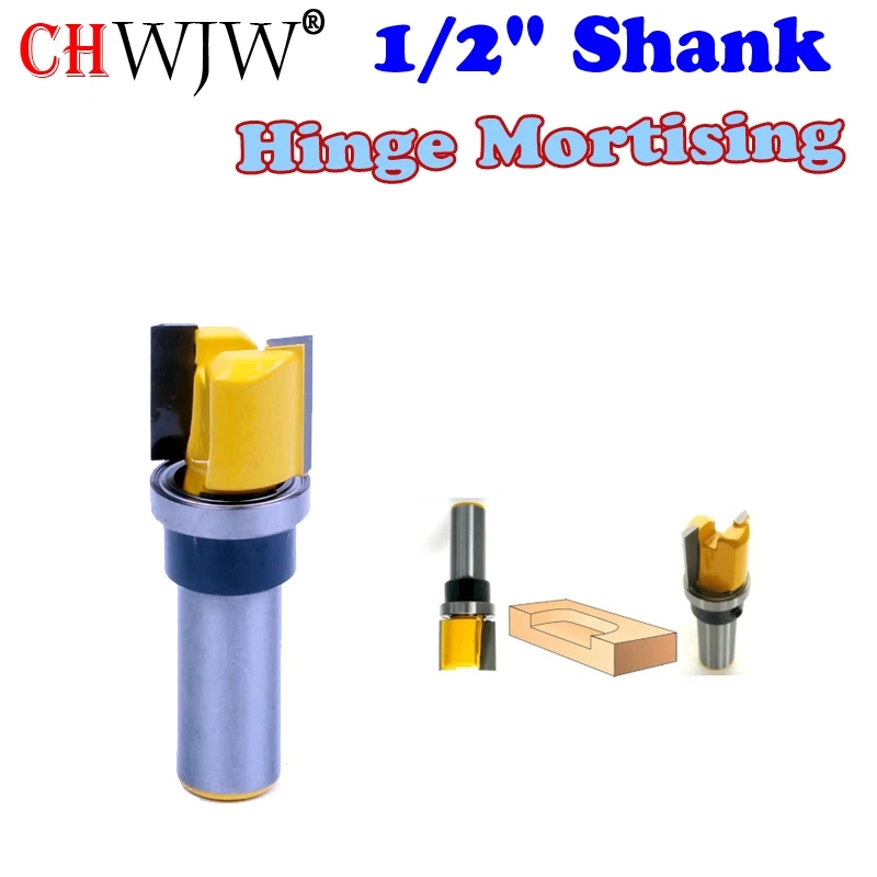1pc 1/2" Shank Hinge Mortising Router Bit With Shank Bearing ...