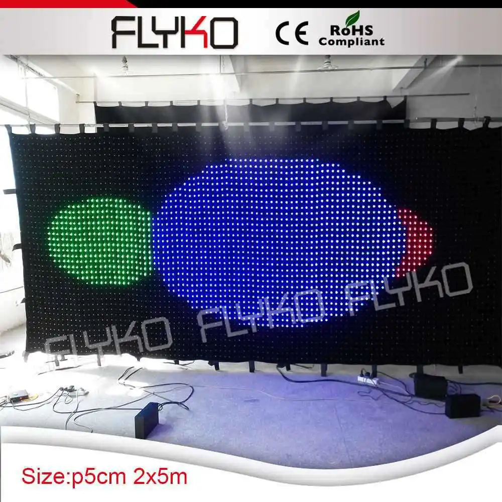 flexible led screen lighting decoration video curtain with tube light ...