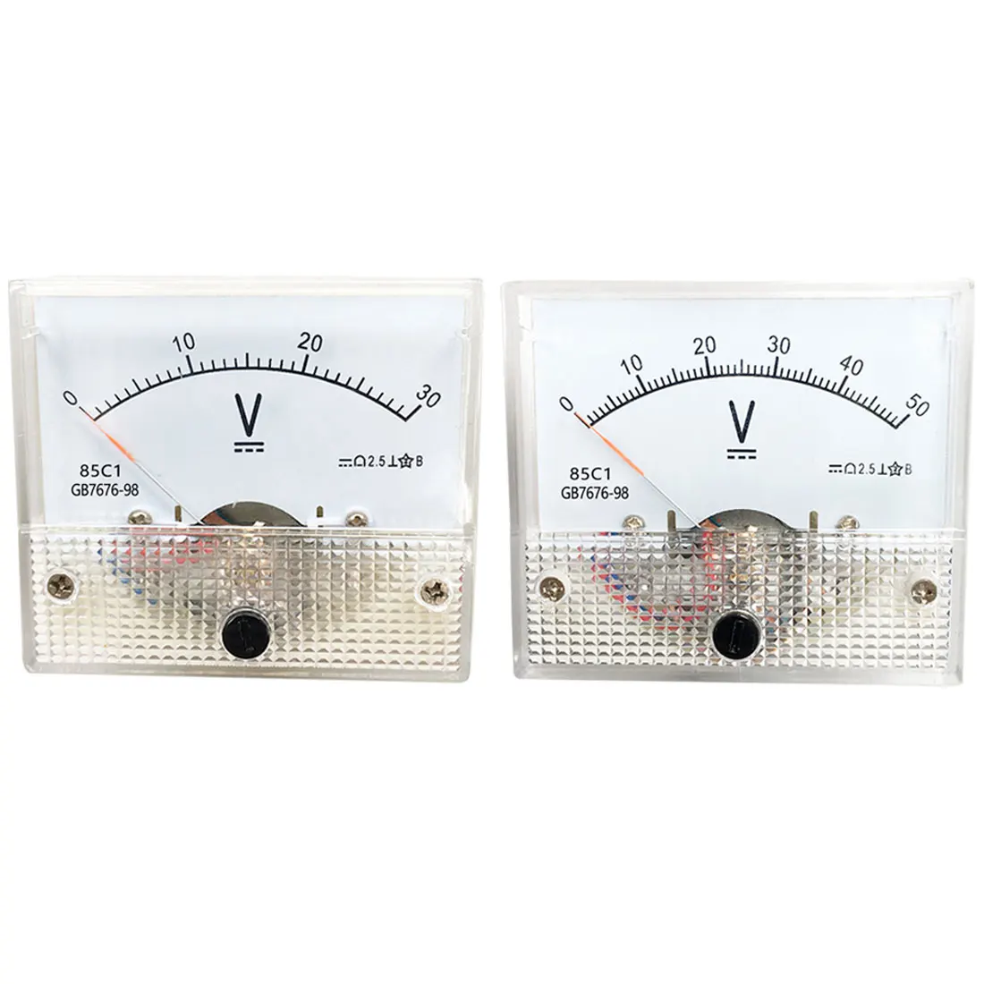 DC 10V 20V 30V 50V 100V Analog Volt Voltage Panel Meter Voltmeter Gauge ...