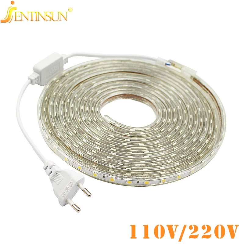 220V 110V LED Strip Light SMD 5050 Waterproof LED Strip Flexible Light ...