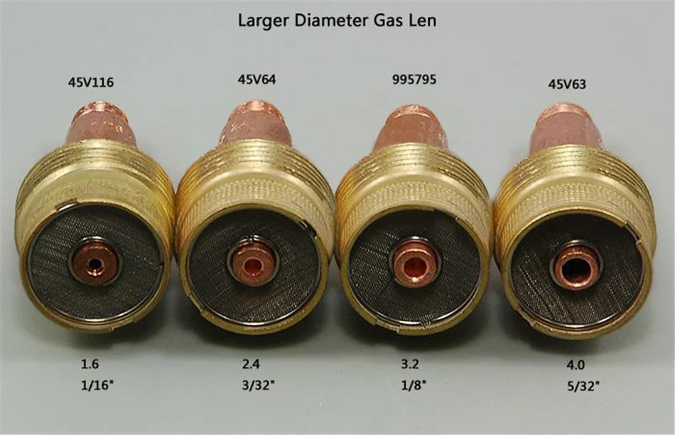 Купить TIG комплект расходников большой диаметр газовых линз Коллет ...