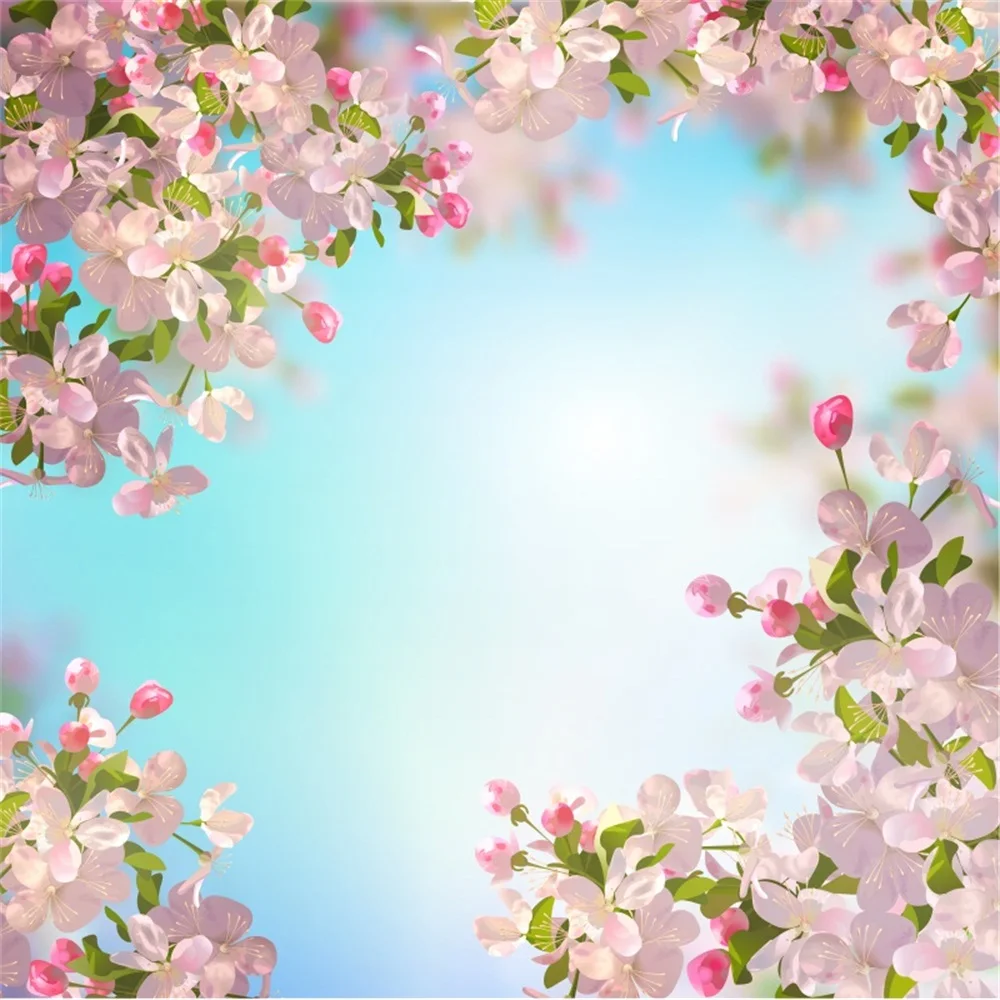 Laeacco Flower Backgrounds Blossom Petal Bokeh Child Portrait Wallpaper ...