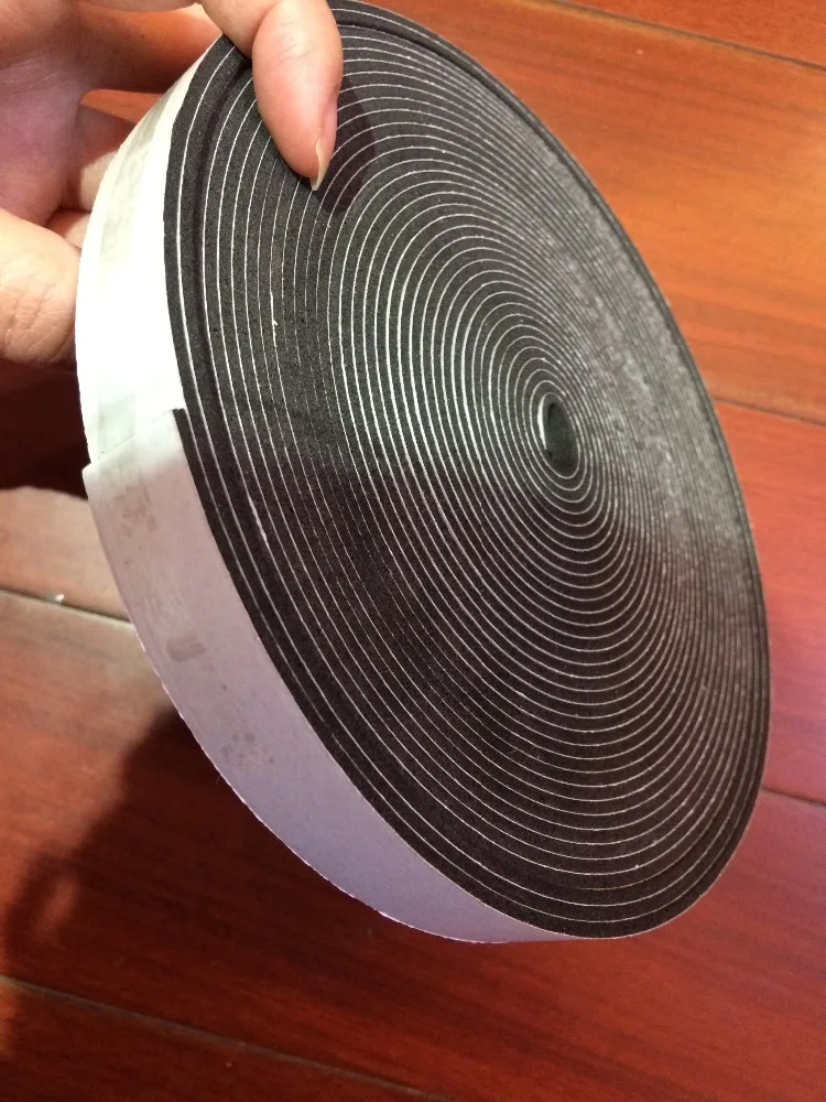 Excellent Cabinet Sealing Tape 2mmtx20mmw,10meters Black Epdm Adhesive ...