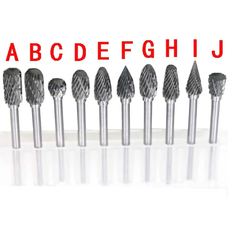 10PCS electric grinding accessories tungsten steel head hard alloy ...